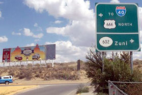 End of U.S. Highway 666